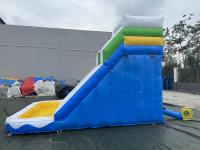 China Double Dolphins Inflatable Floating Water Slide durable Large Slide with Water Pool for sale