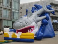 China Commercial Outdoor Inflatable Bounce Slide with Pool for Kids Adults Custom Size 0.55mm PVC for sale