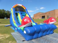 China Commercial Inflatable Dual Water Slide with Pool for Party Rental Business 5-10 Person Capacity for sale