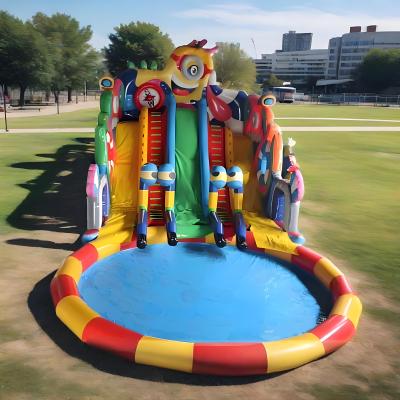 China Commercial PVC Inflatable Water Slide 19.2x13.7x11.5m Durable Indoor Outdoor Water Park for sale