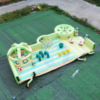 China Giant Inflatable Water Park Obstacle Course 35 Person Capacity PVC Customizable Size 14.2x8.7x3.3m for sale