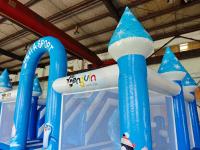 China Inflatable Penguin Bounce House Slide Combo Blue Theme Kids Castle 10ft x 8ft Commercial Playground for sale