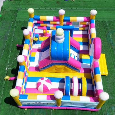 China Custom Inflatable Bounce House with Slide 3m Play Zone for Kids Party School Event Rental for sale