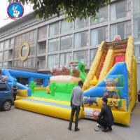 China Inflatable Amusement Playground Fun City Bouncing Castle 10m x 9m x 7m Custom Size for sale