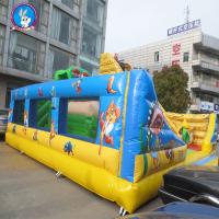 China Inflatable Amusement Playground Fun City Bouncing Castle 10m x 9m x 7m Custom Size for sale