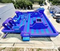 China Commercial Inflatable Playground Combo 20x18m Custom Obstacle Course Bouncer Slide Fun City Castle for sale