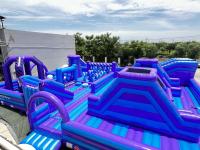 China Commercial Inflatable Playground Combo 20x18m Custom Obstacle Course Bouncer Slide Fun City Castle for sale