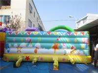 China Custom Tropical Inflatable Bounce House Slide Combo 12ft Kids Party Castle Outdoor Rental Playground for sale
