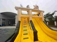 China Custom Inflatable Pirate Ship Amusement Park 9x4.5x5m Durable PVC Kids Fun Playground Commercial Use for sale