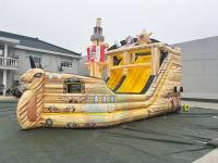 China Custom Inflatable Pirate Ship Amusement Park 9x4.5x5m Durable PVC Kids Fun Playground Commercial Use for sale