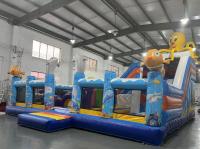 China Custom Inflatable Ocean Theme Playground with Marine Slide Bounce and Interactive Areas for Kids Events for sale