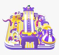 China Custom Giant Inflatable Amusement Park Bounce House 25x20m PVC Material for Kids Adults Indoor Outdoor for sale