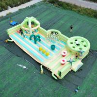 China Commercial Inflatable Obstacle Course Playground 14.2x8.7x3.3m Custom Fun City for Kids Amusement Park for sale