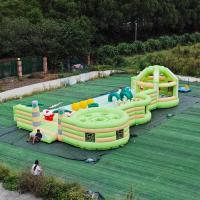 China Commercial Inflatable Obstacle Course Playground 14.2x8.7x3.3m Custom Fun City for Kids Amusement Park for sale