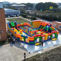 China Commercial Inflatable Fun Park 15m x 8m Multi Zone Play Structure for Events and Rentals for sale