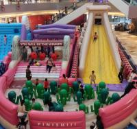 China Customized Large Inflatable Slide Bouncer Obstacle Course 0.55mm PVC Outdoor Sports for Fun for sale