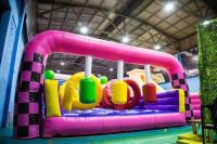China Customized Large Inflatable Slide Bouncer Obstacle Course 0.55mm PVC Outdoor Sports for Fun for sale