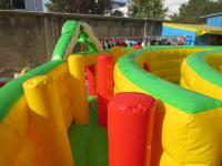 China Commercial Inflatable 8 Shape Barrier Slide Castle Obstacle Course Playground Equipment 5m for sale