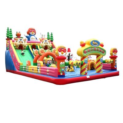 China Inflatable Bouncy Castle with Slide 6x5x3.3m Customizable PVC Bounce House for Kids Outdoor Play for sale