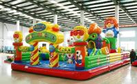 China Inflatable Bouncy Castle with Slide 6x5x3.3m Customizable PVC Bounce House for Kids Outdoor Play for sale