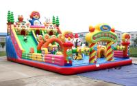 China Inflatable Bouncy Castle with Slide 6x5x3.3m Customizable PVC Bounce House for Kids Outdoor Play for sale