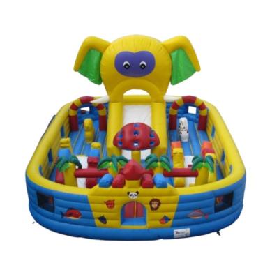 China Commercial Large Elephant Inflatable Bouncer Combo Fun City Jumping Castle EN14960 Certified Custom Size for sale