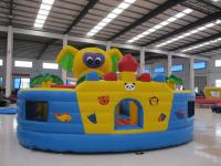 China Commercial Inflatable Bouncy Castle for Kids 35 Capacity PVC Fun City Playground for sale