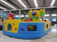 China Commercial Inflatable Bouncy Castle for Kids 35 Capacity PVC Fun City Playground for sale