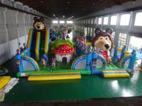 China Custom Inflatable Bear Theme Fun Park with Slide Bounce Combo for Indoor Outdoor Party Rental 12m for sale