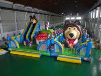 China Custom Inflatable Bear Theme Fun Park with Slide Bounce Combo for Indoor Outdoor Party Rental 12m for sale