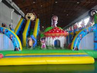 China Custom Inflatable Bear Theme Fun Park with Slide Bounce Combo for Indoor Outdoor Party Rental 12m for sale