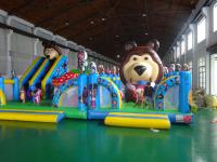 China Custom Inflatable Bear Theme Fun Park with Slide Bounce Combo for Indoor Outdoor Party Rental 12m for sale
