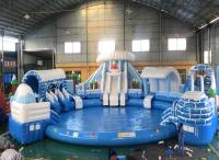 China Custom Inflatable Water Park with Swimming Pool and Water Slide for Outdoor Use 500kg Capacity for sale