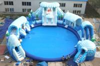 China Custom Inflatable Water Park with Swimming Pool and Water Slide for Outdoor Use 500kg Capacity for sale