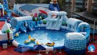 China Custom Inflatable Water Park with Swimming Pool and Water Slide for Outdoor Use 500kg Capacity for sale