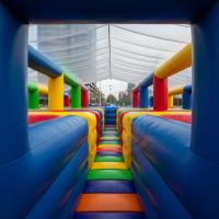 China Custom Inflatable Maze 10m x 8m Outdoor Team Challenge Game for Commercial Rental Events for sale