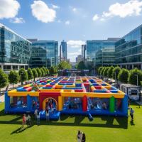 China Custom Inflatable Maze 10m x 8m Outdoor Team Challenge Game for Commercial Rental Events for sale