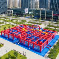 China Custom Inflatable Maze 10m x 8m Outdoor Team Challenge Game for Commercial Rental Events for sale