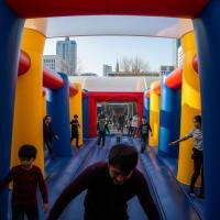 China Custom Inflatable Maze 10m x 8m Outdoor Team Challenge Game for Commercial Rental Events for sale