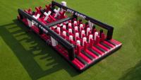China Commercial Inflatable Obstacle Race Track Land Playground Structure With Custom Modules Theme Colors Branding and Interactive Challenge Features for sale
