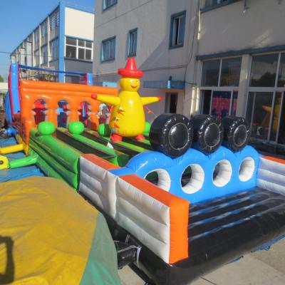 China Upgraded Inflatable Aqua Challenge Course UV Resistant Material Multi-Safety Design for Theme Parks Summer Camps for sale