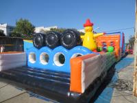 China Inflatable Aqua Challenge Course 17x4x5m UV Resistant PVC for Theme Parks Summer Camps for sale