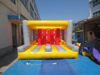 China Inflatable Aqua Challenge Course 17x4x5m UV Resistant PVC for Theme Parks Summer Camps for sale