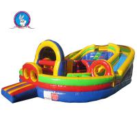 China Colorful Inflatable Obstacle Course Bouncer 32ft L x 19.6ft W for Kids Adults for sale