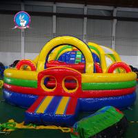 China Colorful Inflatable Obstacle Course Bouncer 32ft L x 19.6ft W for Kids Adults for sale