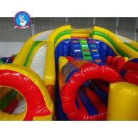 China Colorful Inflatable Obstacle Course Bouncer 32ft L x 19.6ft W for Kids Adults for sale