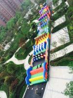 China Commercial Inflatable Obstacle Course 50m x 4m Water Slide Combo with Safety Certification for sale