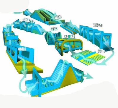 China Customized Inflatable Obstacle Course 5km Race Track PVC Material for Outdoor Games for sale
