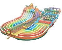China Inflatable Obstacle Course 45m x 6m for Team Games Factory Supply Custom Logo for sale