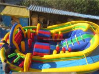 China Durable PVC Inflatable Obstacle Course Bounce House 32x19.6x16.4 ft for Party Rental for sale